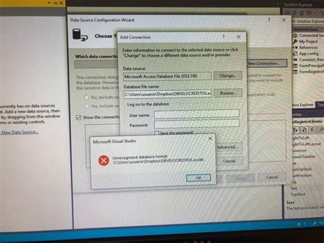 Cómo conectar una base de datos access a visual estudio Visual