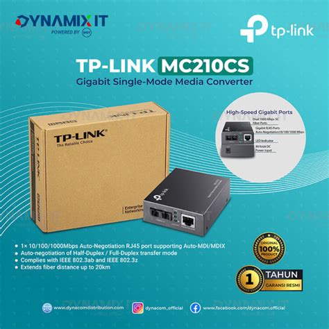 Promo TP Link TL MC CS Gigabit Single Mode Media Converter Cicil X Kota Surabaya