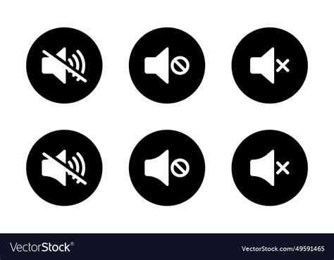 No Sound Mute Speaker Icon Royalty Free Vector Image