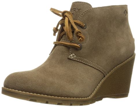 Sperry Womens Stella Leather Round Toe Ankle Fashion Boots Taupe Size