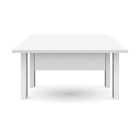 Premium Vector | Vector 3d table for object presentation Empty white top table isolated on white ...
