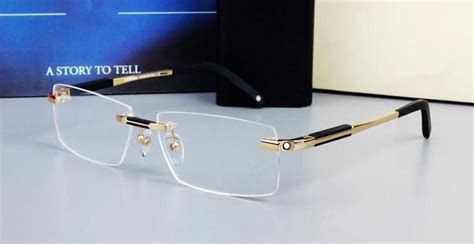 0349 Brand Design Rimless Glasses Wide Spectacle Men Square Eyeglasses