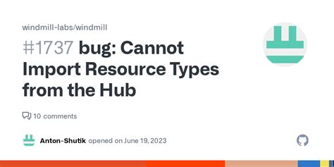 Bug Cannot Import Resource Types From The Hub · Issue 1737 · Windmill
