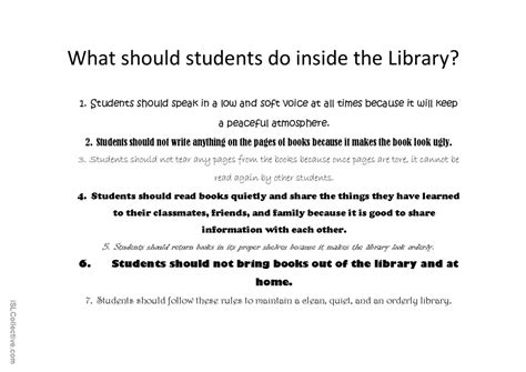 Library Rules For Classroom At Miguel Harbison Blog