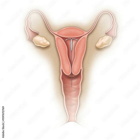 Ilustración De Stock Cross Section Illustration View Of The Uterus