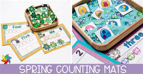 Spring Counting Mats Play To Learn Preschool Preschool Math