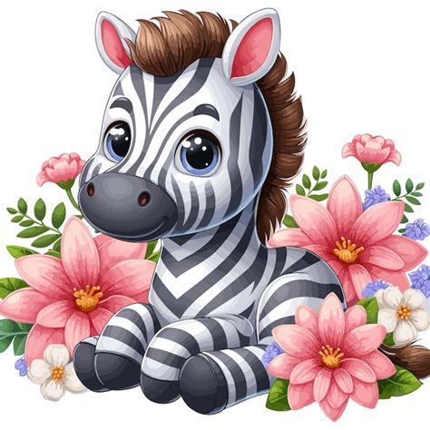 Premium Vector Cute Zebra Vector Cartoon Illustration