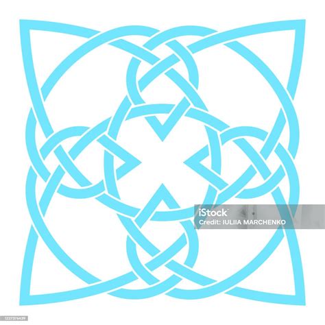 아일랜드 셀틱 토끼풀 매듭 아일랜드의 상징 전통적인 중세 프레임 패턴 일러스트 스칸디나비아 또는 셀틱 장식 격리 벡터 픽토그램 간단한 벡터 그림입니다 고대의에 대한 스톡