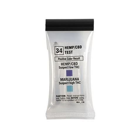 Sirchie Nark20034 Nark Ii Test 34 Hemp Cbd Screening Test Box Of 10