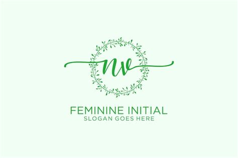 Premium Vector Initial Nv Beauty Monogram And Elegant Logo Design