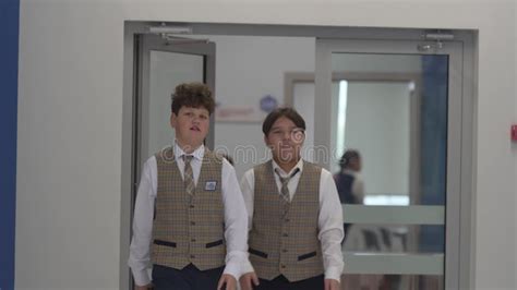 Babebabes Exit Classroom Door During Break Time In Uniform Stock Video Video Of Movement