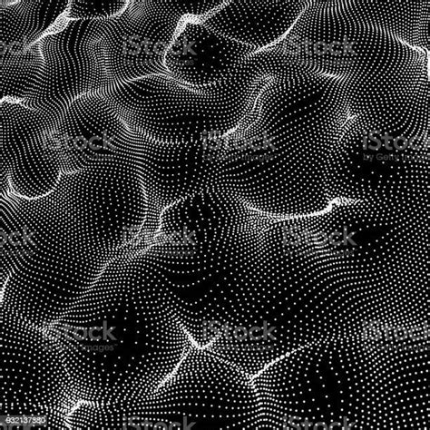 동적 입자 배열입니다 3d 미래 기술 스타일입니다 추상적인 배경입니다 텍스처입니다 빛나는 포인트 벡터 일러스트입니다 3차원 형태에 대한 스톡 벡터 아트 및 기타 이미지