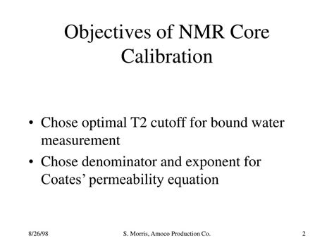 Ppt Calibrating Nmr Logs To Core Measurements Powerpoint Presentation