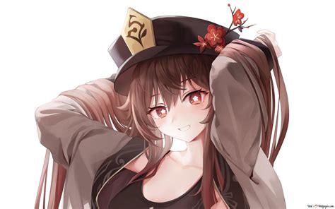 Hu Tao Hot Shorts Outfit Genshin Impact 2K Wallpaper Download