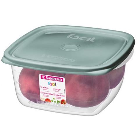 Pote Quadrado Plástico Sanremo 1 9L ref 130 6