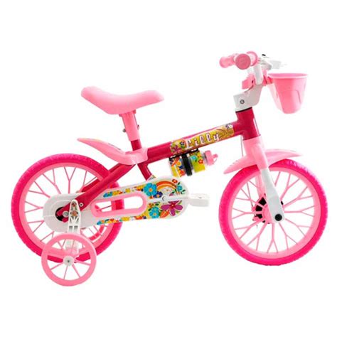 Bicicleta Infantil Aro 12 Cairu Flower Lilly Freio Tambor 1 Marcha
