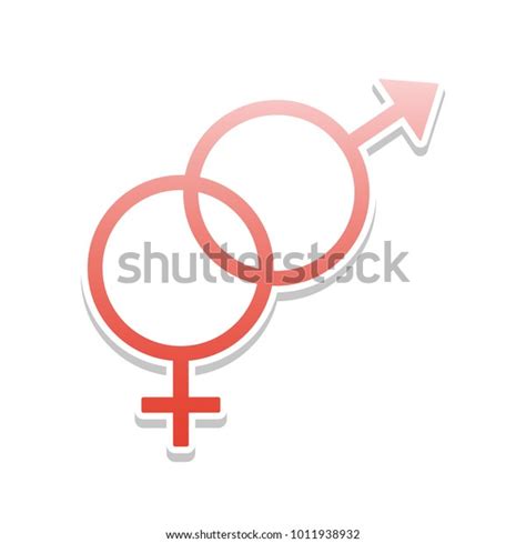 Sex Symbol Sign Vector Reddish Icon Stock Vector Royalty Free