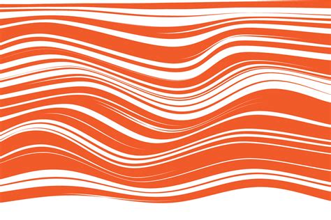 Simple Abstract Orange Color Creative Geometric Rendom Thin Thick Wavy