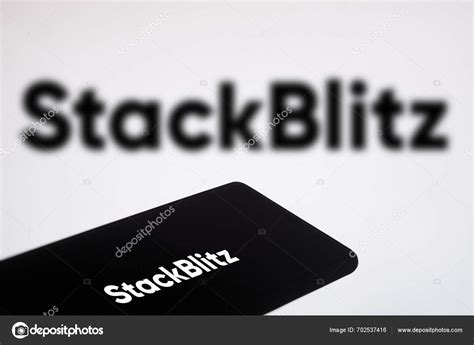 dhaka bangladesh february 2024 stackblitz logo displayed smartphone