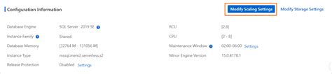 Change The Scaling Range Of Rcus For A Serverless Apsaradb Rds For Sql Server Instance