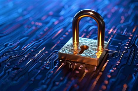 Computer Security With Login And Password Padlock Premium Ai