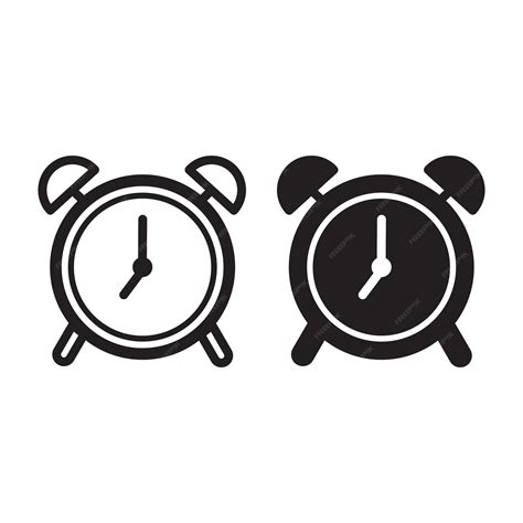 Premium Vector Alarm Clock Icon Silhouette Alarm Clock Vector