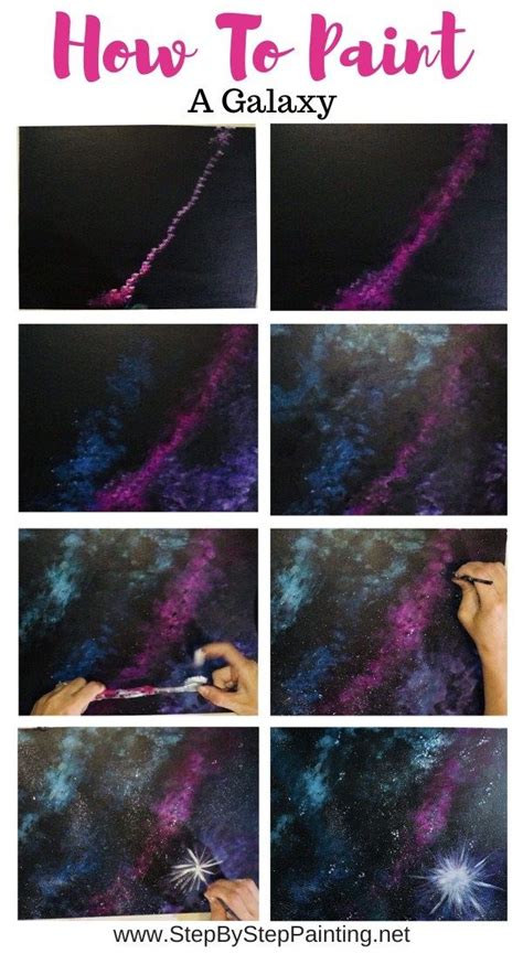 Galaxy Painting Step By Step Acrylic Painting Tutorial Galaxy Art