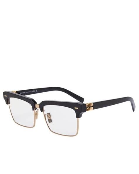 Miu Miu 10zs Optical Glasses In Brown Lyst Uk