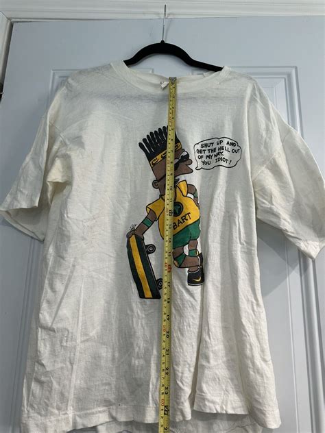 Vintage 90s Rare Black Bart Simpson Shirt Adult Xl Wh Gem