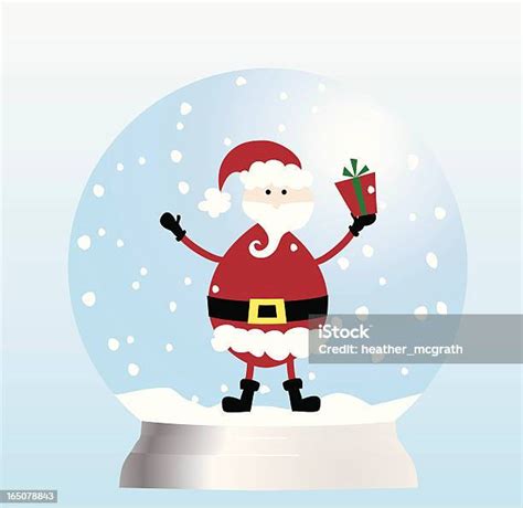 산따 Snowglobe 12월에 대한 스톡 벡터 아트 및 기타 이미지 12월 겨울 귀여운 Istock