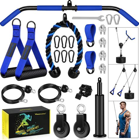 Fitness LAT And Lift Pulley System Gym Upgraded LAT Pull Down Cable