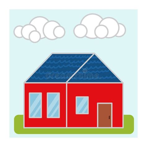 Vector Of Cartoon House Simple Colorful House Stock Vector