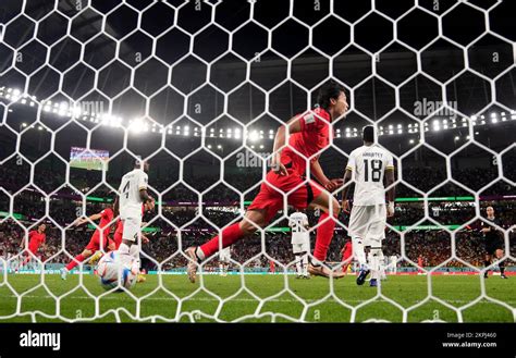 South Koreas Cho Gue Sung Celebrates Scoring Their Sides Second Goal