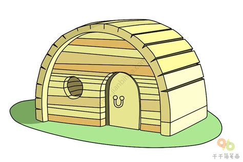 奇特的小木屋简笔画步骤图房子简笔画