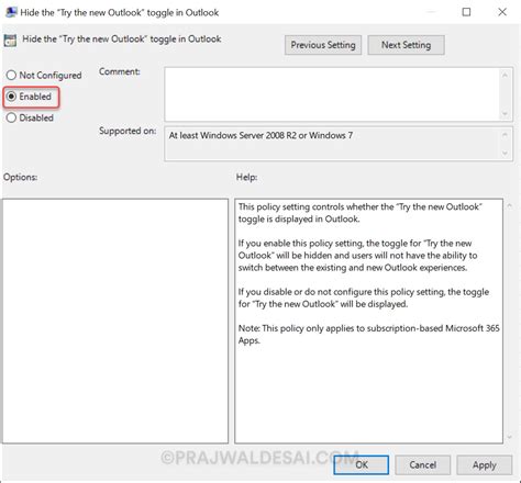 Hide Try The New Outlook Toggle Using Intune And Gpo