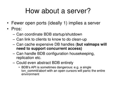 Ppt A Production Quality Driver For Berkeley Db Using The Erlang