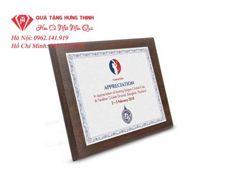 Xưởng quà tặng Hưng Thịnh nhận làm bằng vinh danh giá rẻ