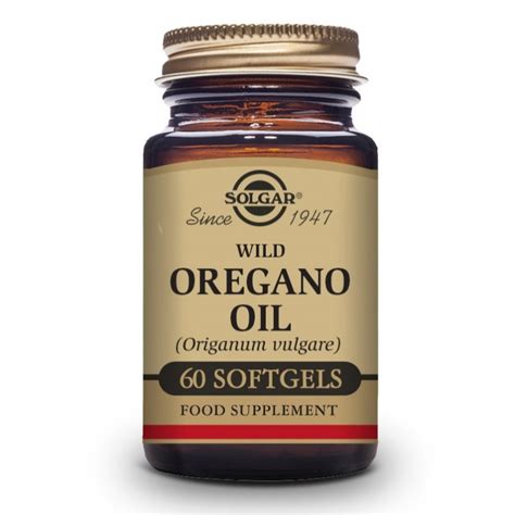 SOLGAR Aceite de Orégano Silvestre Origanum Vulgare 60 Cáps Blandas