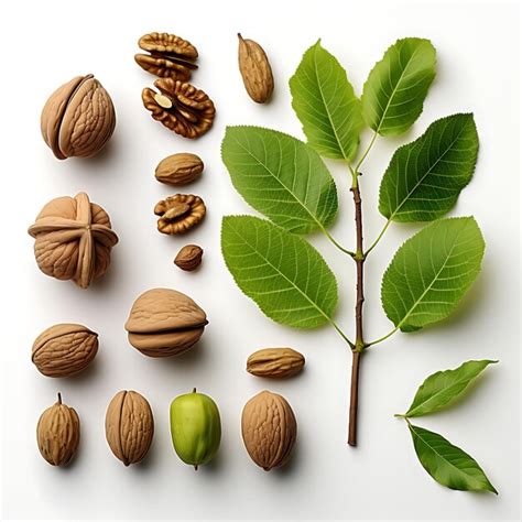 Premium Ai Image Isolated Of Walnut Leaf Branch Walnut Log With