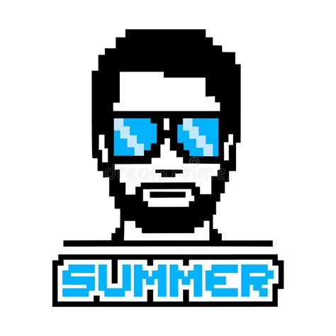 Pixel Head Draw Stock Vector Illustration Of Isolated 364439966