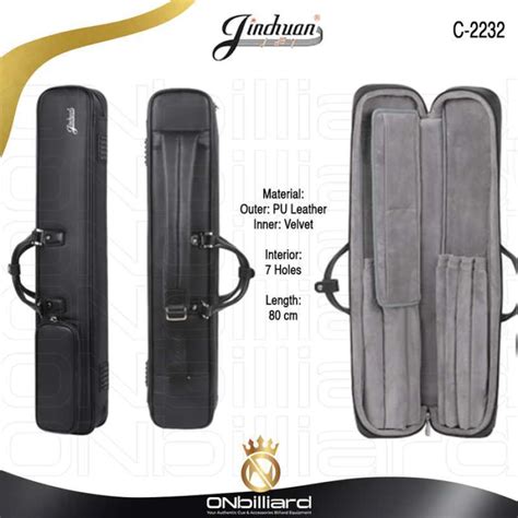 Jual Jinchuan C 2232 Tas Stick Billiard 3x4 Cue Hard Case Leather Kulit