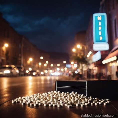 Nightlife And Drug Addiction Album Art Stable Diffusion Online