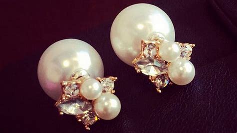 пусеты сережки гвоздики жемчуг диор dior 0 88$ посылка покупка с китая ...