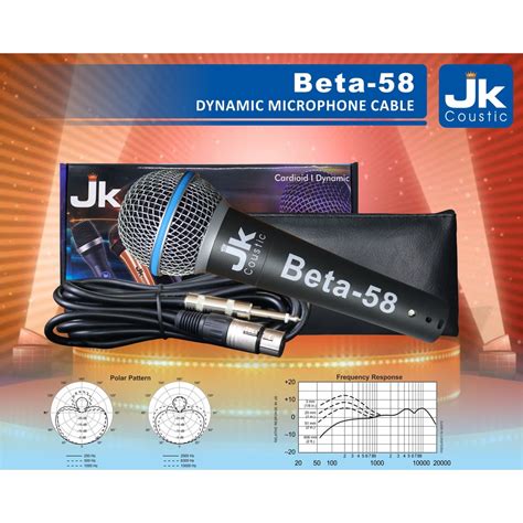 Jual Mic Beta 58 Jk Coustic Mic Kabel Beta 58 Shopee Indonesia