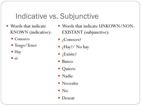Ppt Subjunctive W Indefinite And Non Existent Antecedents Powerpoint