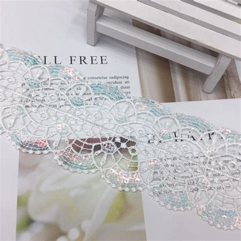 Meilun Sequin Borduren Bloem Kant Stof Trim Lint D Grandado