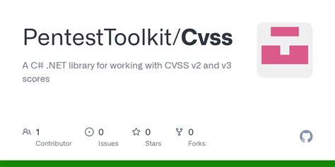 GitHub PentestToolkit Cvss A C NET Library For Working With CVSS V And V Scores