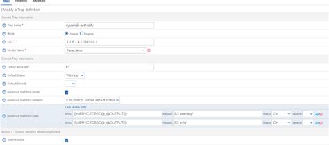 Snmp Trap Configuration Advanced Matching Rules Community