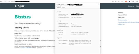 Conjurcli Fails To Authenticateverify Conjur Server With Certificate