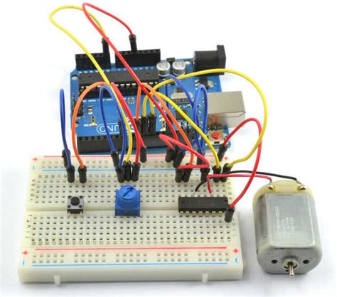 Velocidad Del Motor Dc De Arduino Y Dirección L293d